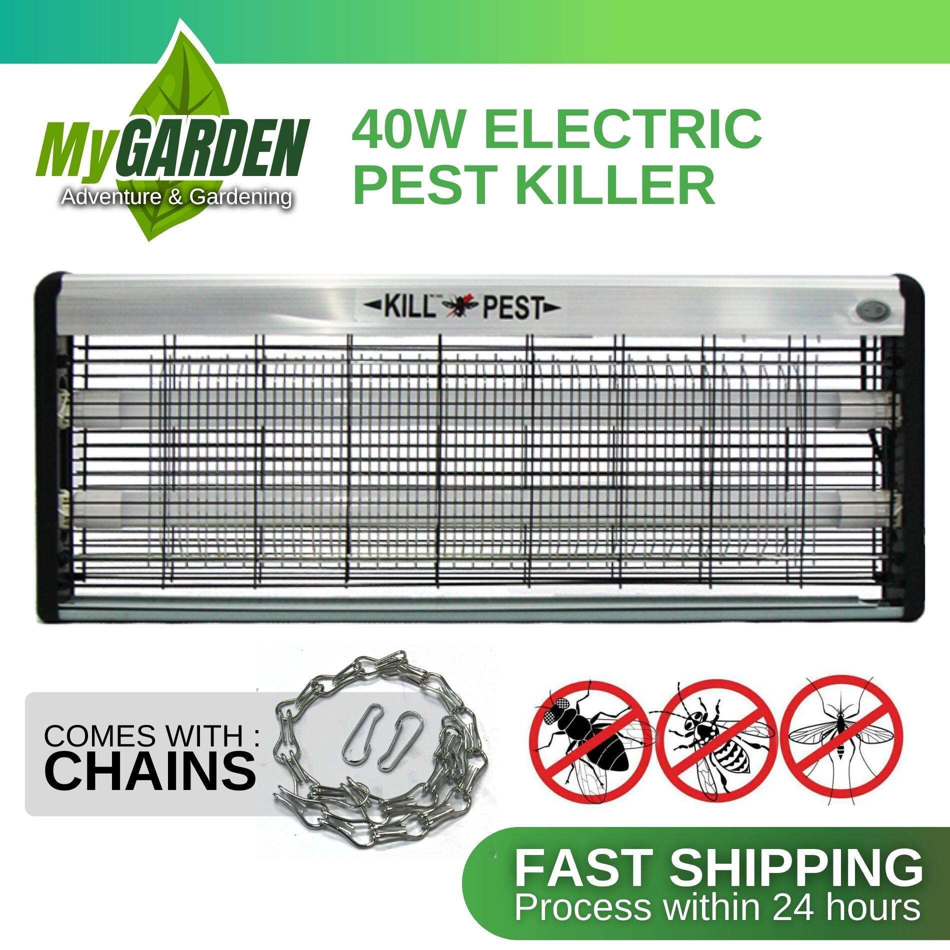 Electric Pest Insect Killer 40W LED Electronic Bug Zapper Pest Repeller ...