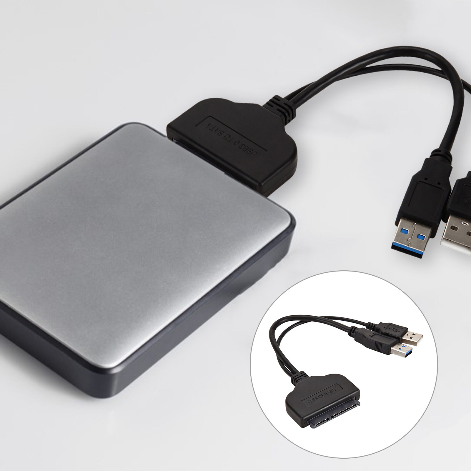 Hard Drive Converter Dual USB Plug And Play Hot-swappable High Speed ...