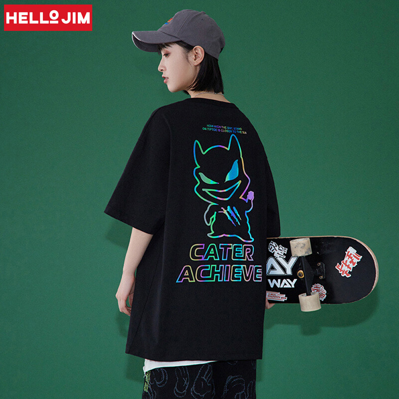 HELLO JIM เสื้อผ้าผู้หญิงผลิตภัณฑ์แขนสั้นเสื้อยืดหญิง2021ฤดูร้อนใหม่ ...