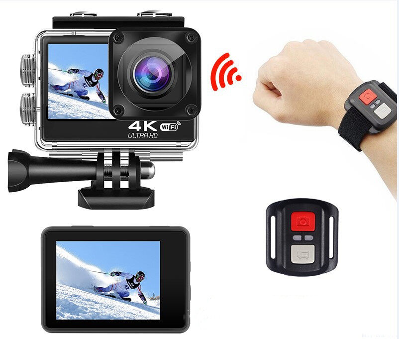 New Outdoor Mini Sports Camera 4K60FPS HD Dual Screen Diving Video ...