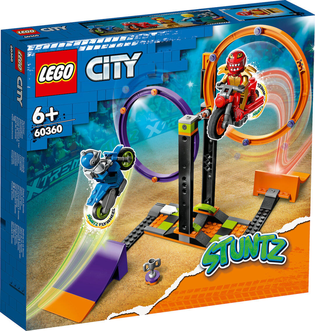 [BrickMonster] Lego 60360 City Spinning Stunt Challenge | Lazada