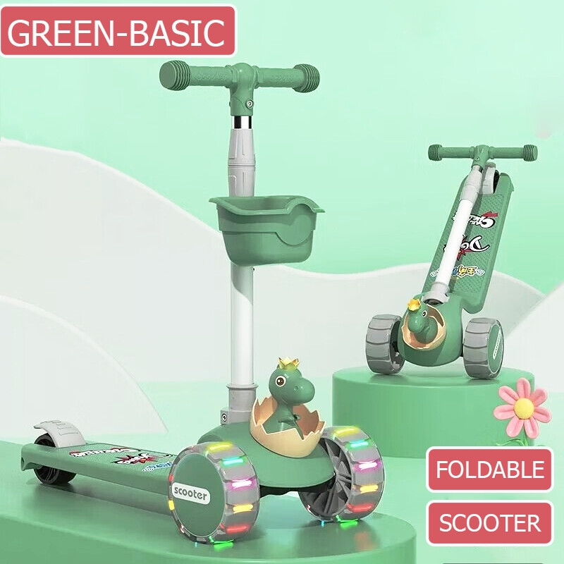 Beige Mall Scooter for kids Foldable Scooter with Led and Music Smooth ...