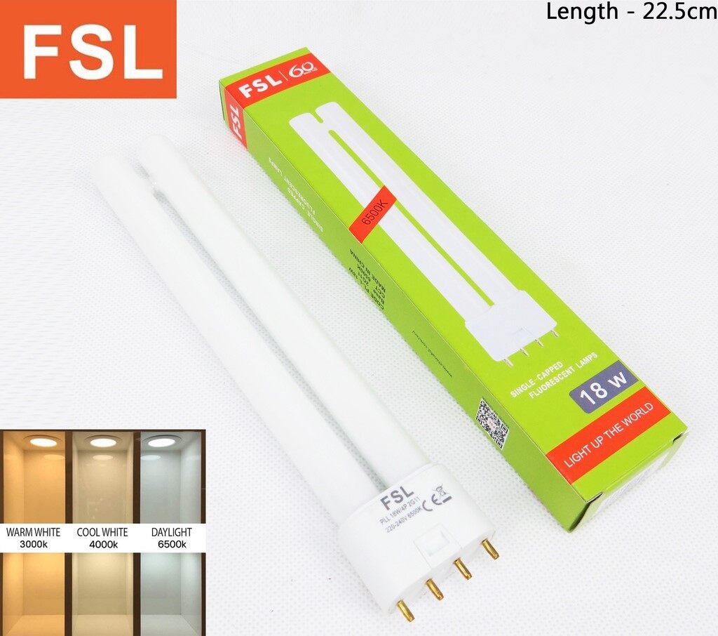 FSL 18W/27W/36W/55W PLL Tube 6500K Daylight / 2700K Warm White | Lazada