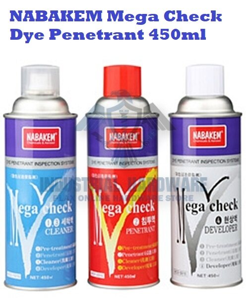 NABAKEM Mega Check Dye Penetrant Crack Check Inspection Welding 450ml ...
