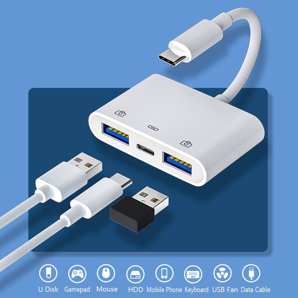 PHILLIPOHN Mobile Phone Splitter Data Sync แหล่งจ่ายไฟ PD Fast Charging ...