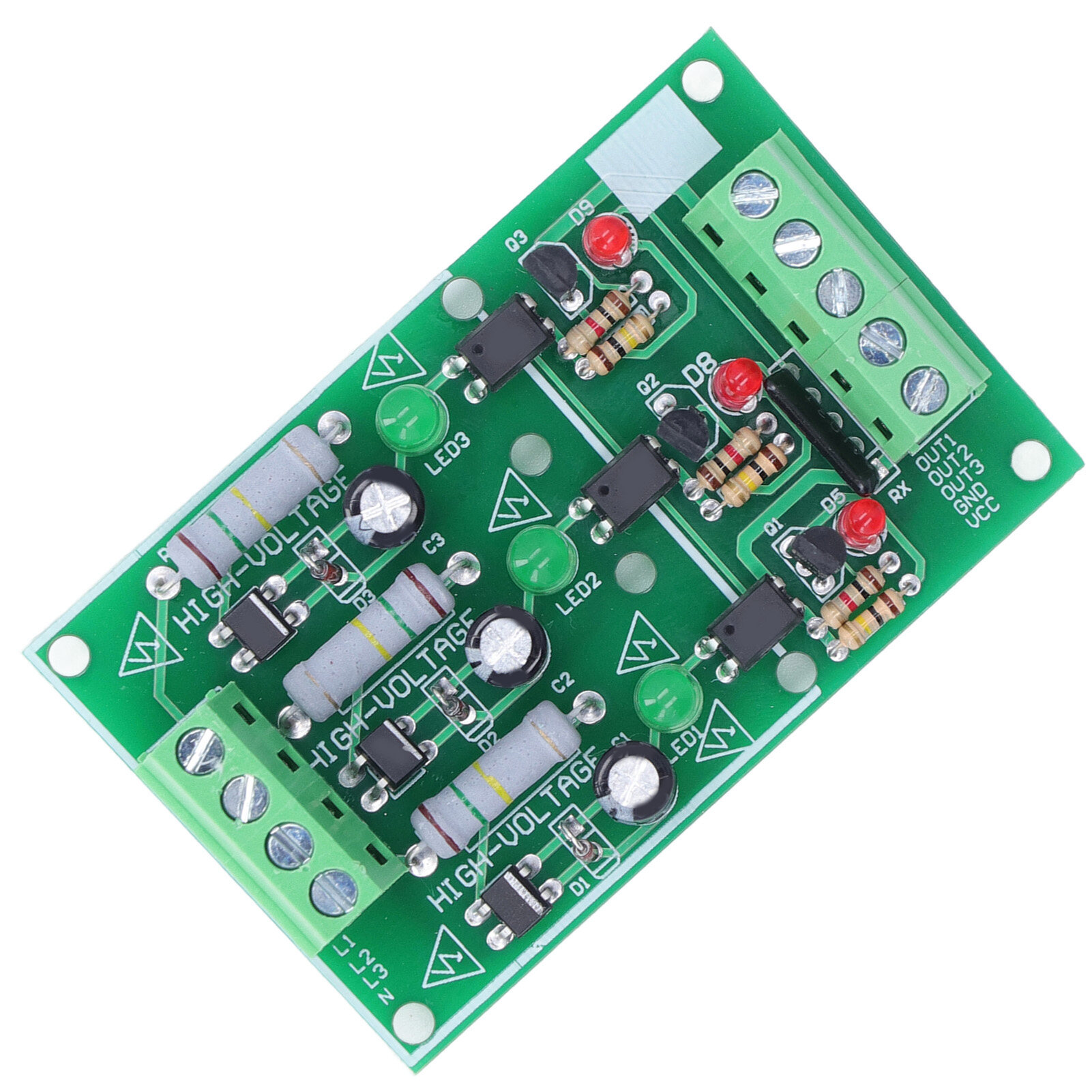 Optocoupler Isolation Module 3 Channel Photoelectric Isolated 220V AC ...