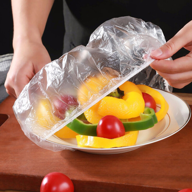 Disposable Food Cover Plastic Wrap Elastic Food Lids For Fruit Bowls ...