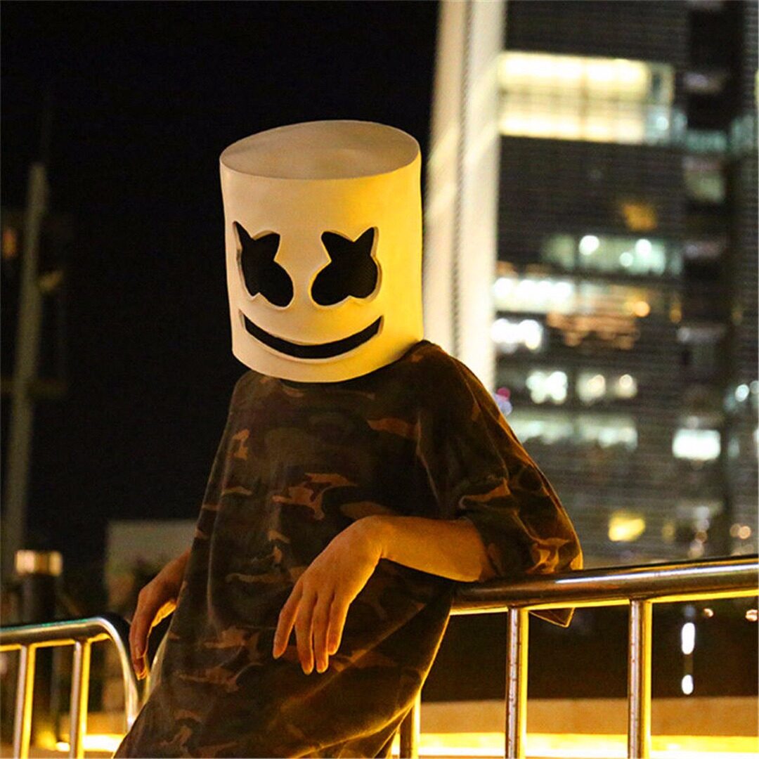 DJ Marshmello Mask Cosplay Costume Helmet For Party Electric Syllable ...