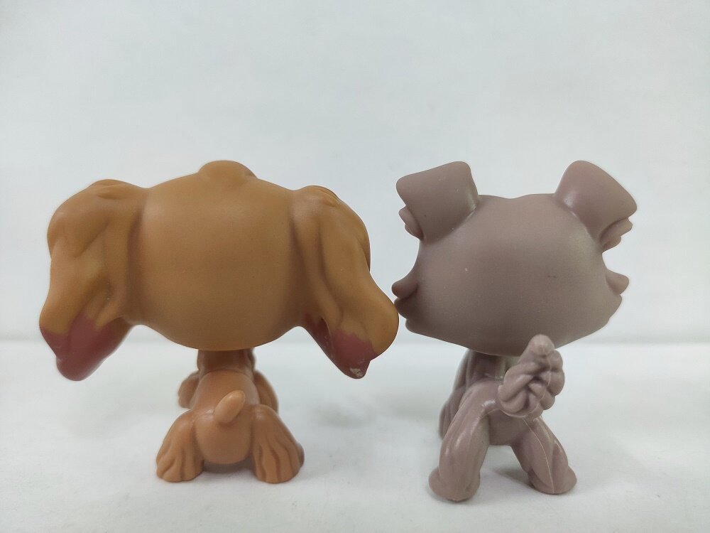2ชิ้น/ล็อต LPS Toy Pet Shop Dog #716 #67 Littlest Pet Shop Kid Toy ...