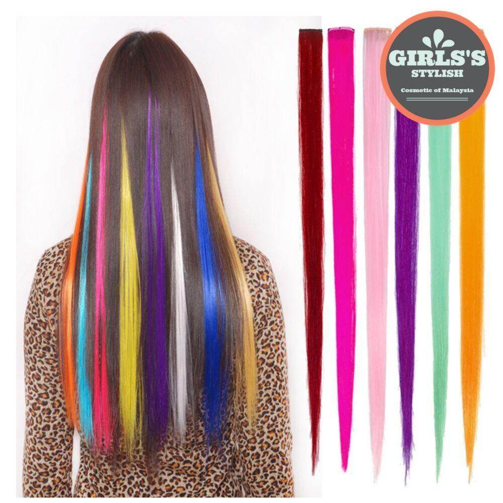 Women Curl Clip-in Long Wig Piece Pure Color Hairpiece Extension | Lazada