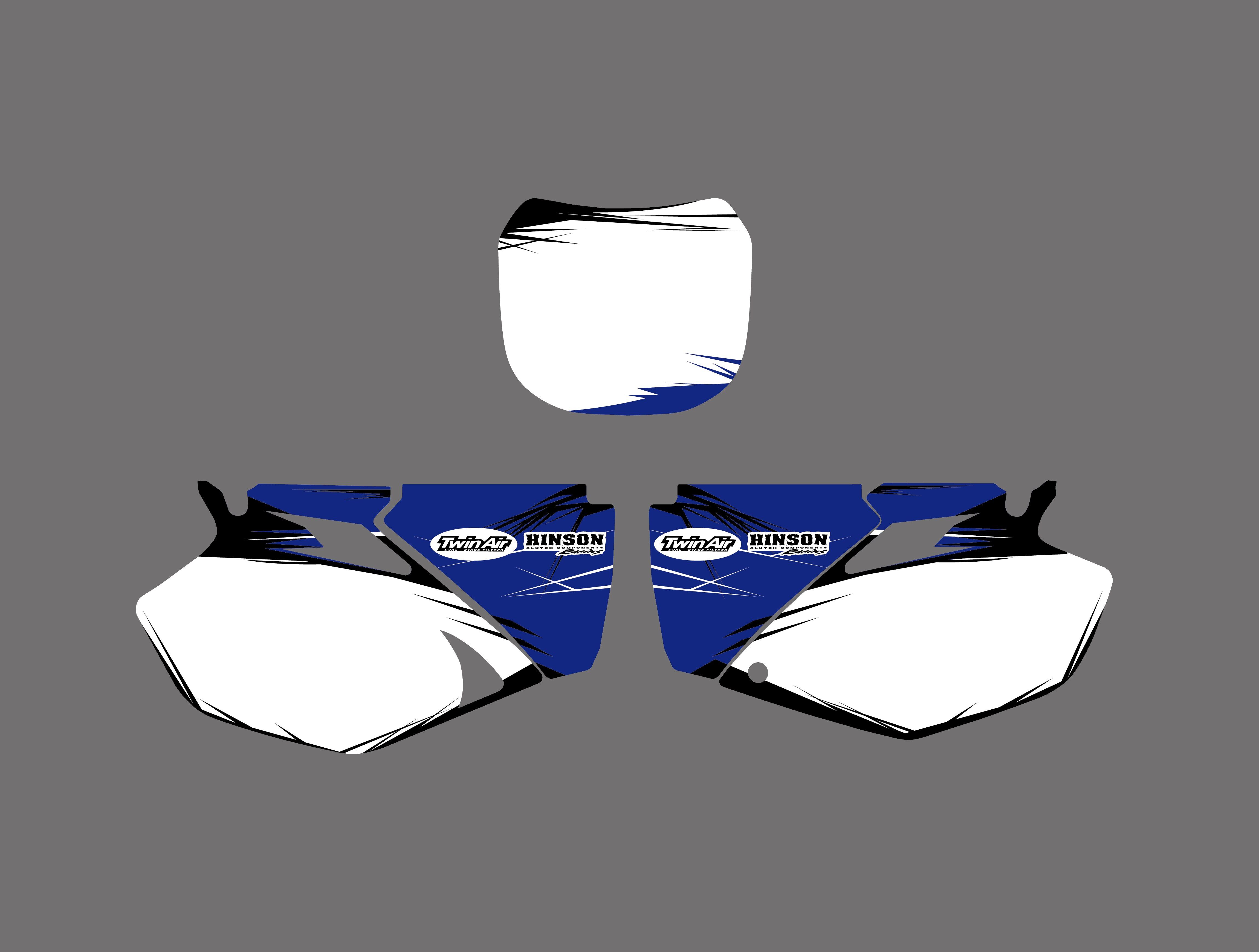 ทีมกราฟิกสติกเกอร์พื้นหลังชุดสติ๊กเกอร์สำหรับ Yamaha YZ YZF 250F 450F ...