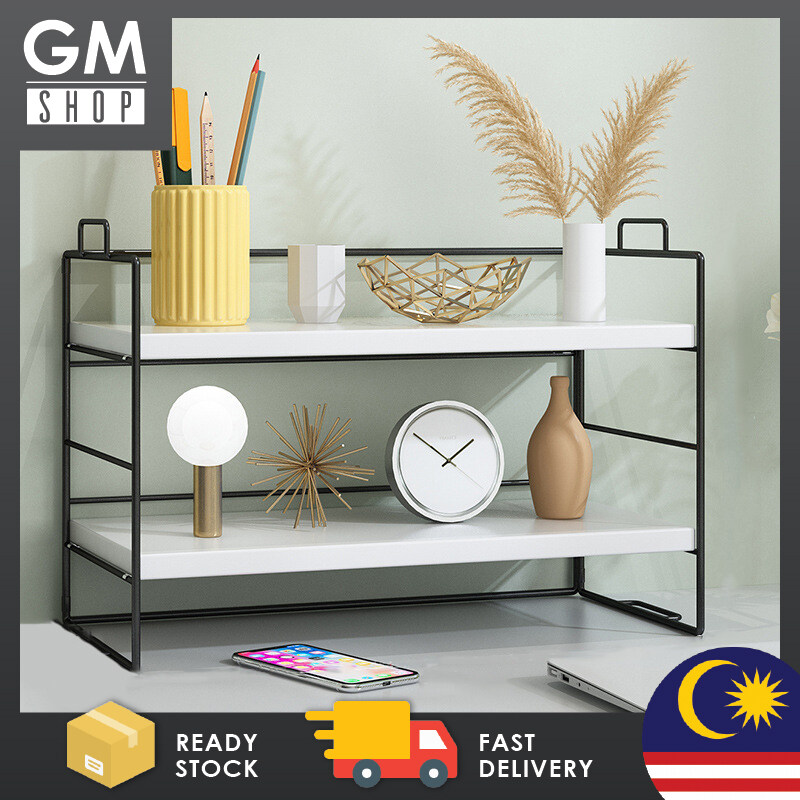GMshop 2 Layers Desktop Racks Desks Storage Offices Dormitory Study ...