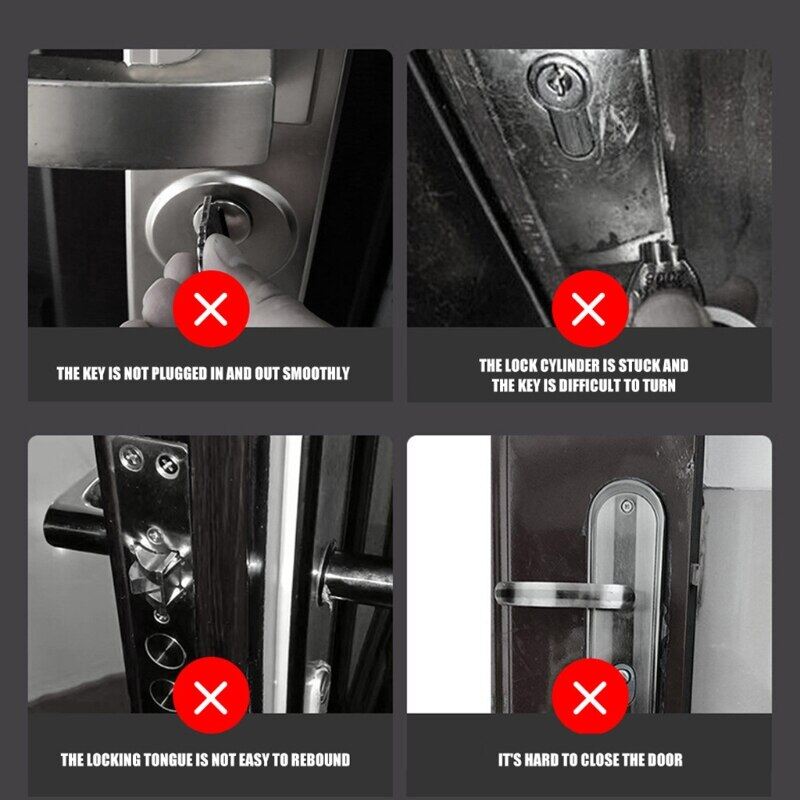 60Ml Lock Lubricant Graphite Powder Interior Door Lock Maintenance ผงก ...