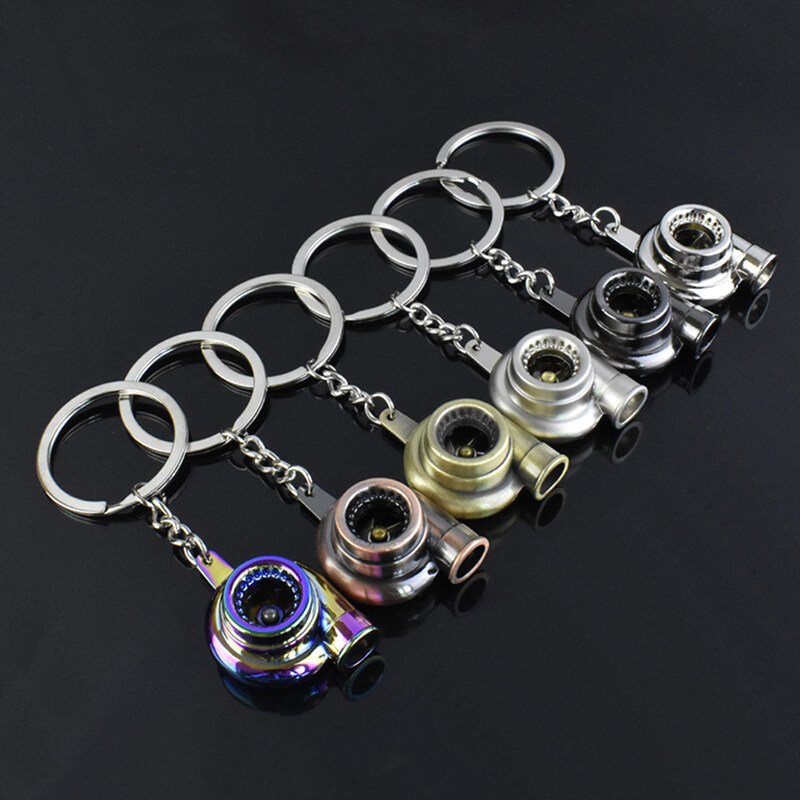 Extra Sweet Mini Turbo Turbocharger Keychain Spinning Turbine Key Chain ...
