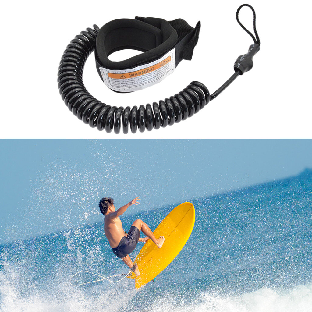 Flameer 10' Leash Coiled Leash Leg Rope, Stand Up Paddle Board Coiled ...