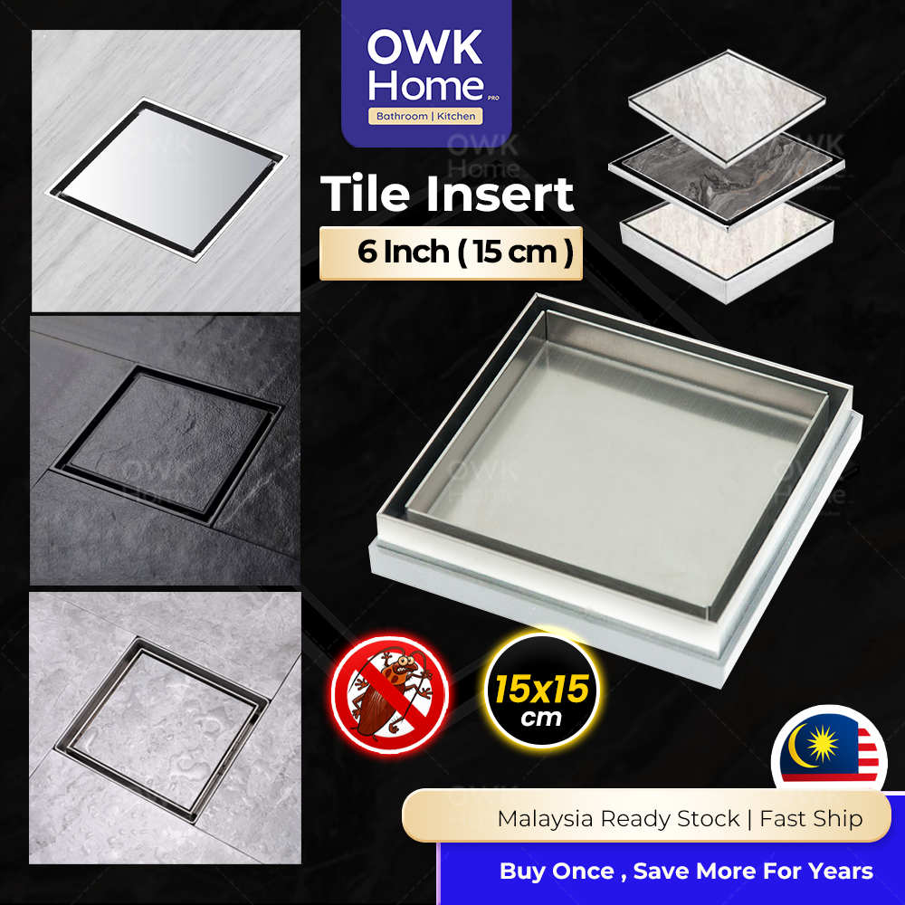 150mm Tile Insert Floor Drain | Stainless steel floor trap | Floor ...