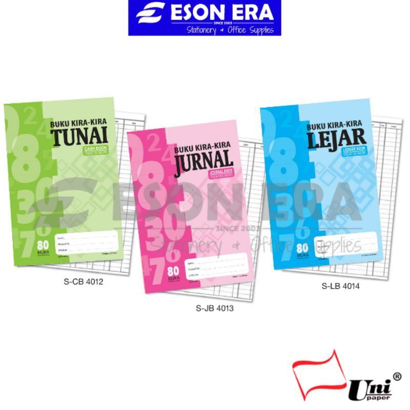 Uni F4 Card Cover Buku Lejar / Buku Jurnal / Buku Tunai 80pages | Lazada