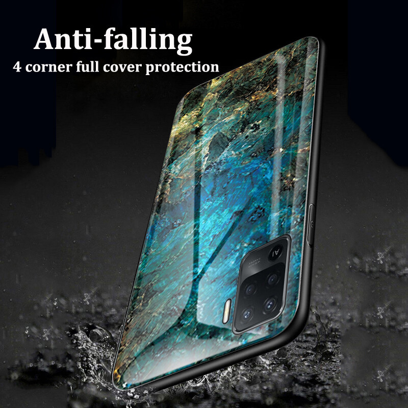 Casing OPPO A94 2021/Reno 5F Phone Case Fashion Luxury Marbling ...