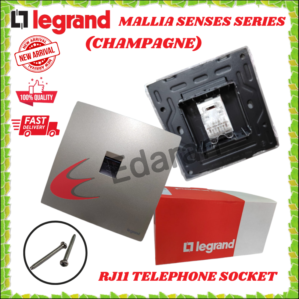(NEW MODEL) LEGRAND MALLIA SENSES SERIES (CHAMPAGNE) - SWITCH & SOCKET ...
