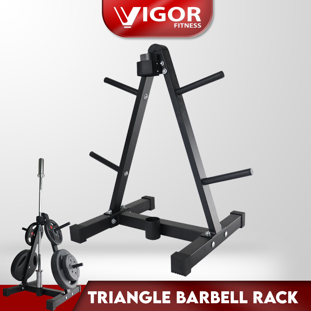 Standard Weight Plate and Barbell Storage Rack (Triangle) | Lazada