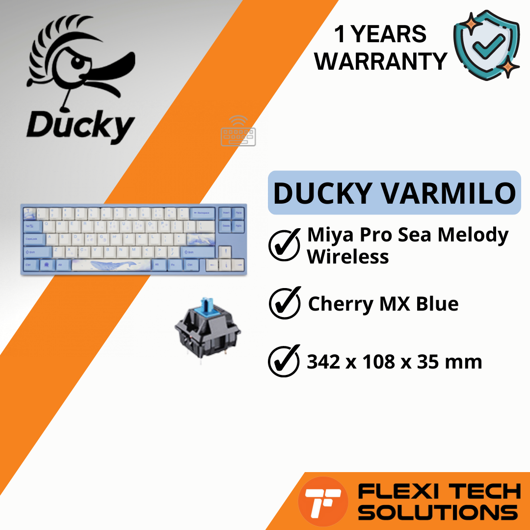 Flexi Tech DUCKY Varmilo Miya Pro Sea Melody Wireless Mechanical ...
