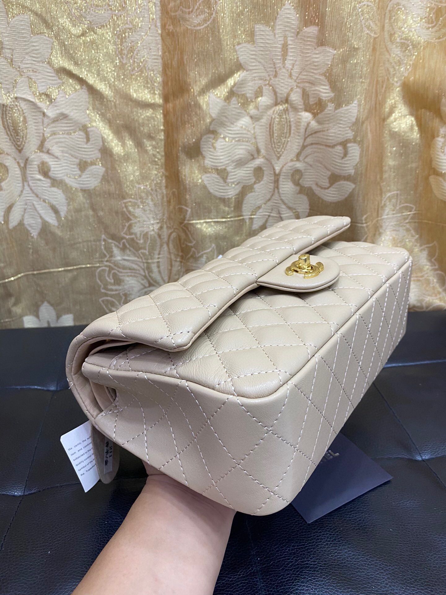 latest brand women bag Lambskin chain shoulder bag Diamond embossed ...