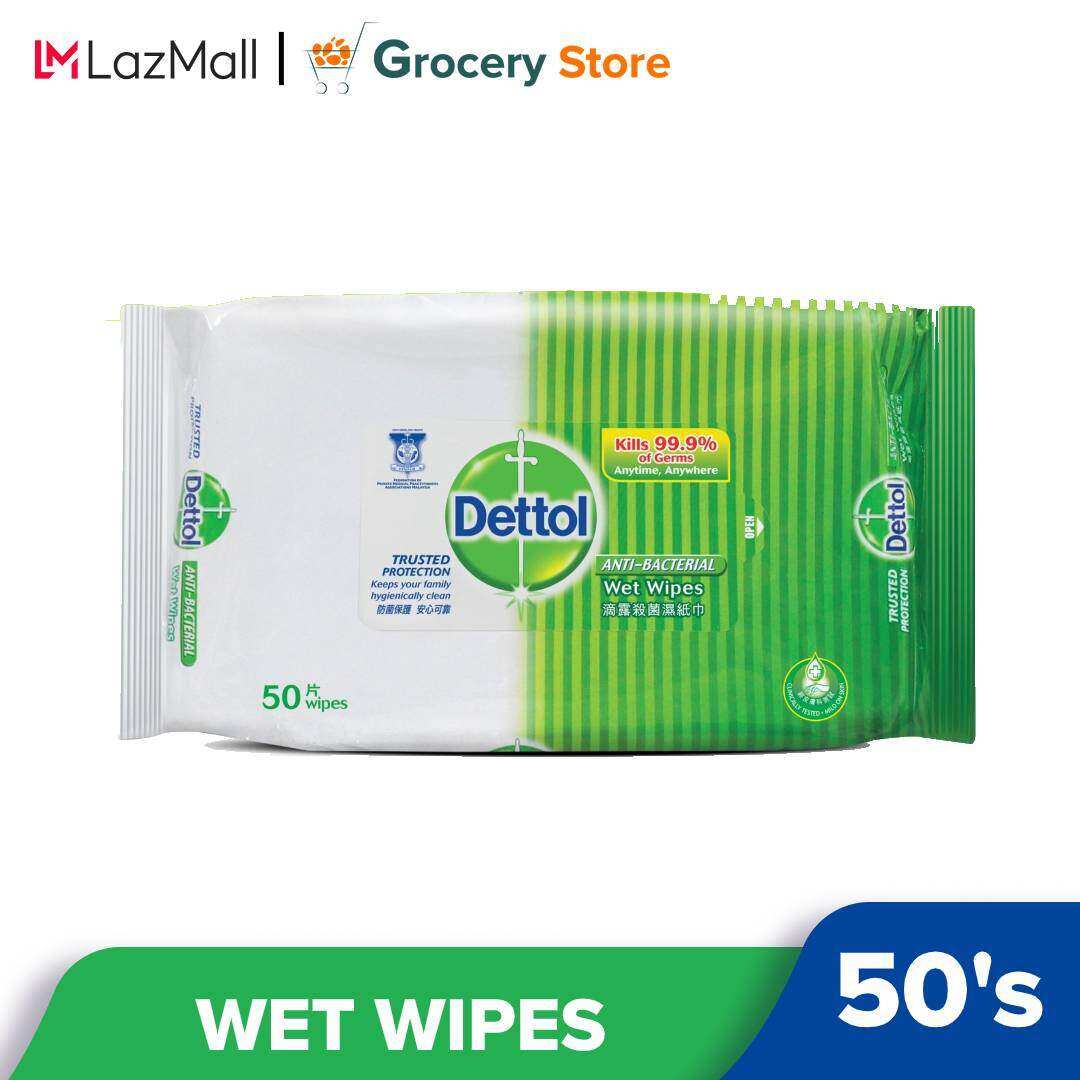 Dettol Antibacterial Wet Wipes/Wet Tissue 50s | Lazada