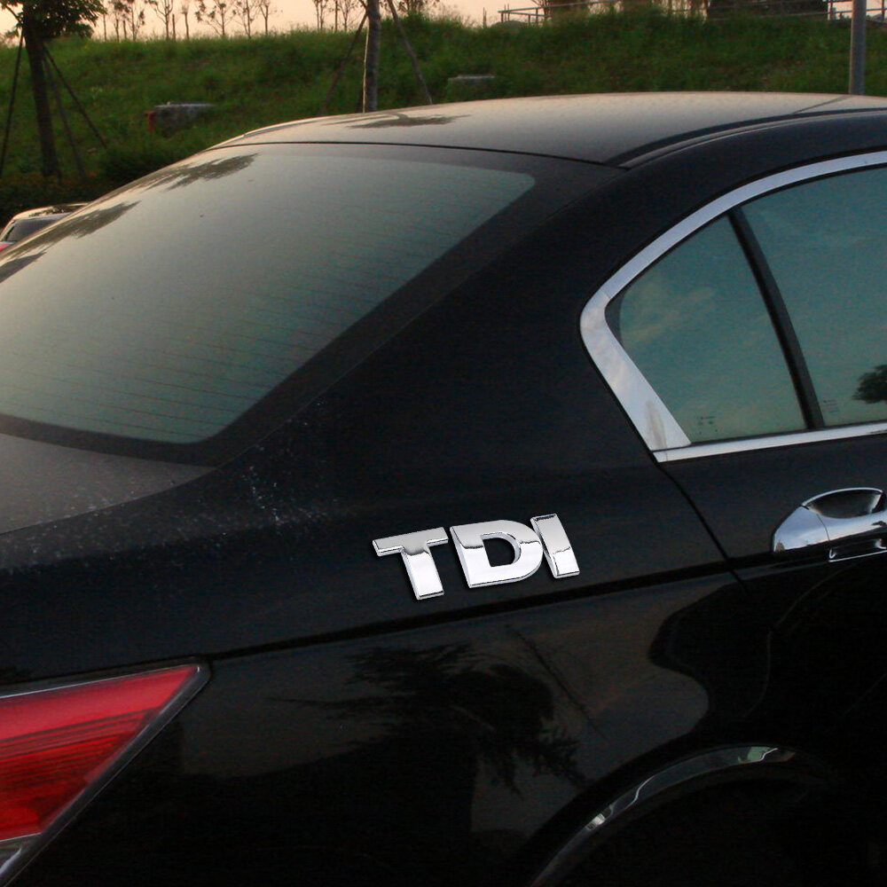 Car Sticker 3D Metal TDI Logo Emblem Badge Decal Turbo Direct Injection ...