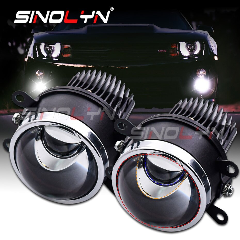 Sinolyn Hyperboloid Fog Lights Bi LED Fog Lenses PTF Matrix Projector ...