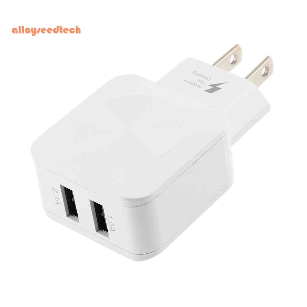 Travel 5V 2.1A 1A พอร์ต USB แบบคู่ USB Wall Charger Fast Charging ...