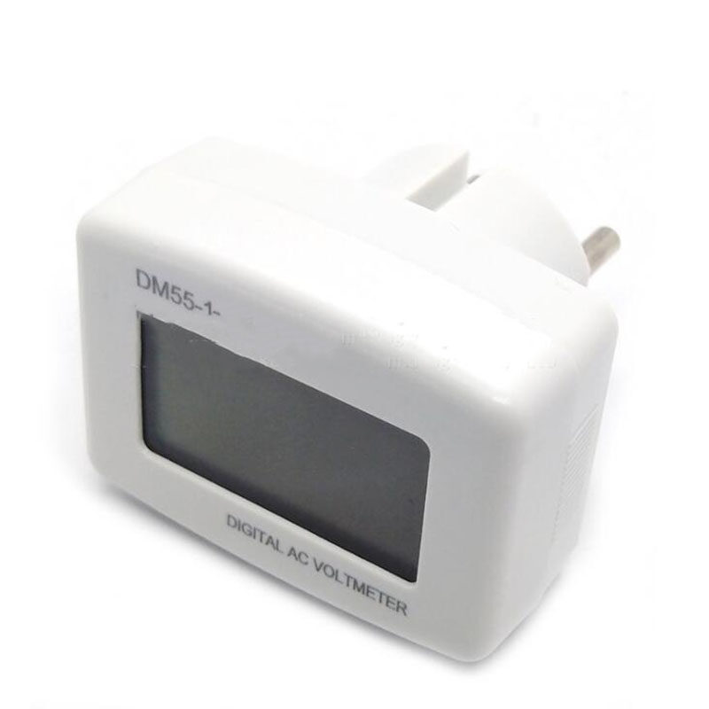 HITN AC 80-300V โวลต์มิเตอร์ดิจิตอล,ปลั๊ก EU US DM55-1เครื่องทดสอบ ...