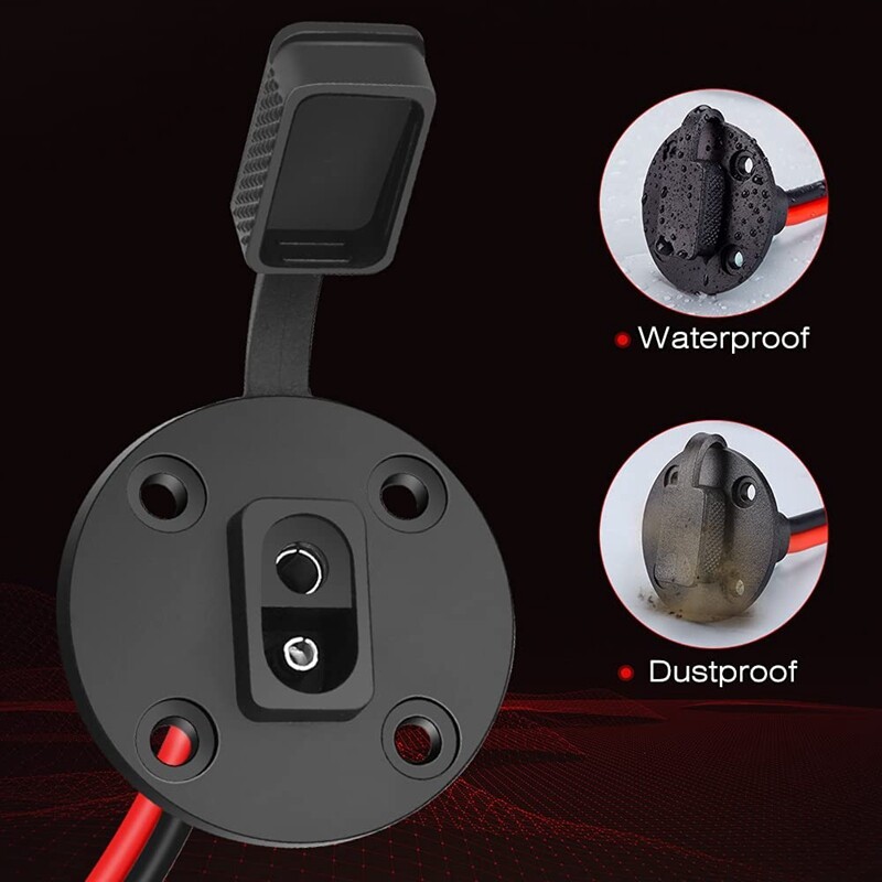 SAE Power Socket Side Wall Port 10AWG Solar Panel Flush Mount Connector ...