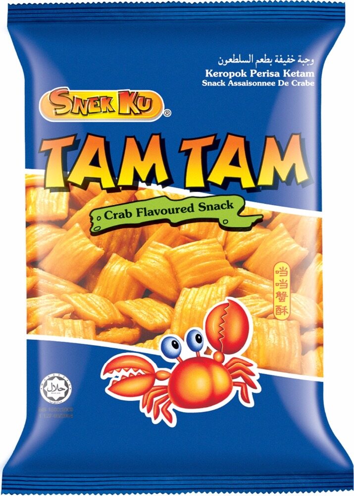 Snek Ku TAM TAM Crab Flavoured Snacks 14g | Lazada