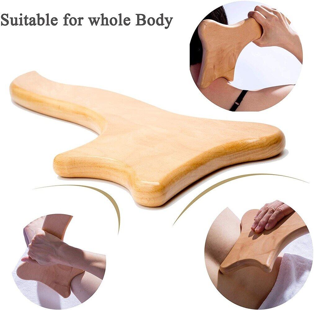 Guru Natural Wood Lymphatic Drainage Paddle Wood Therapy Massage Tools