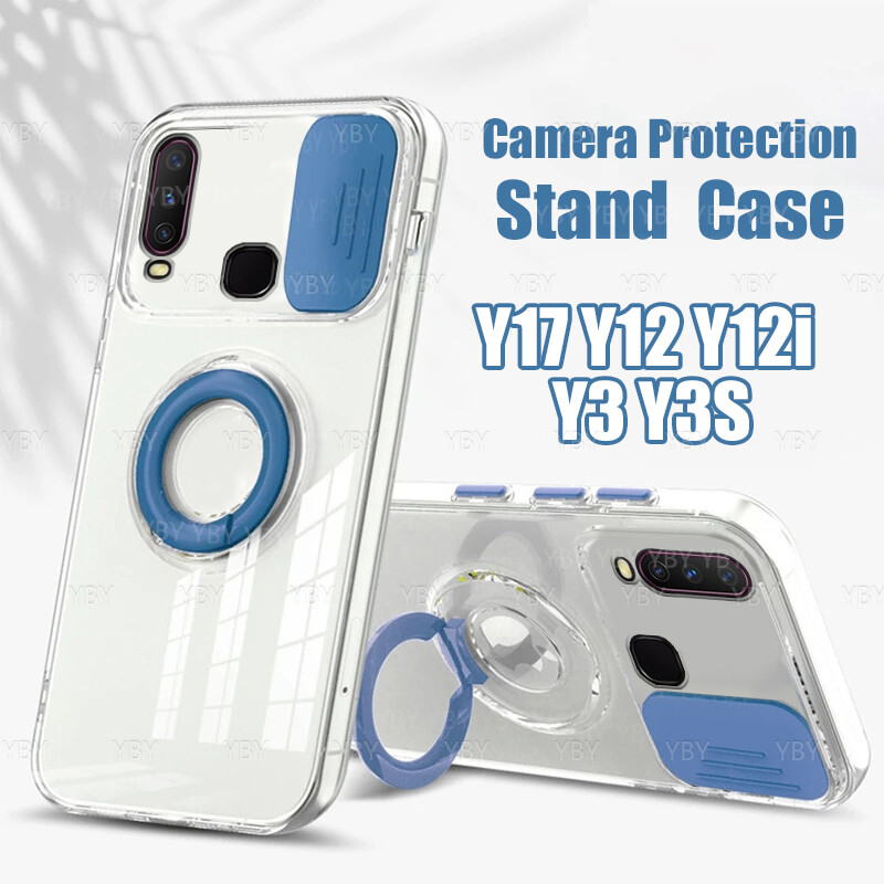 Ring Holder Phone Case For VIVO Y17 Y12 Y12i Y3 Y3S Camera Protection ...