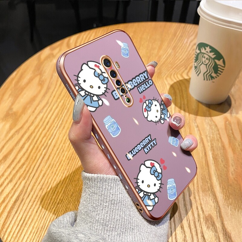 Yiเวปไซต์เคสสำหรับ OPPO Reno 2 Reno2 F,เคสซิลิโคนรูปแมวคิตตี้น่ารักลาย ...