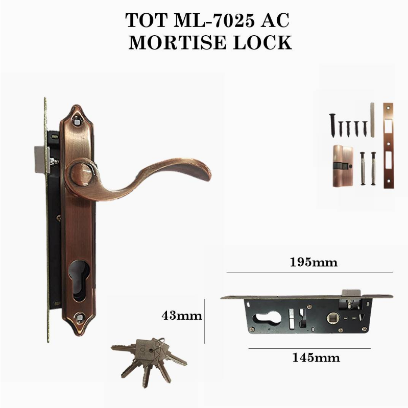7025 TOT Mortise Lever Lockset/ Handle Lock | Lazada