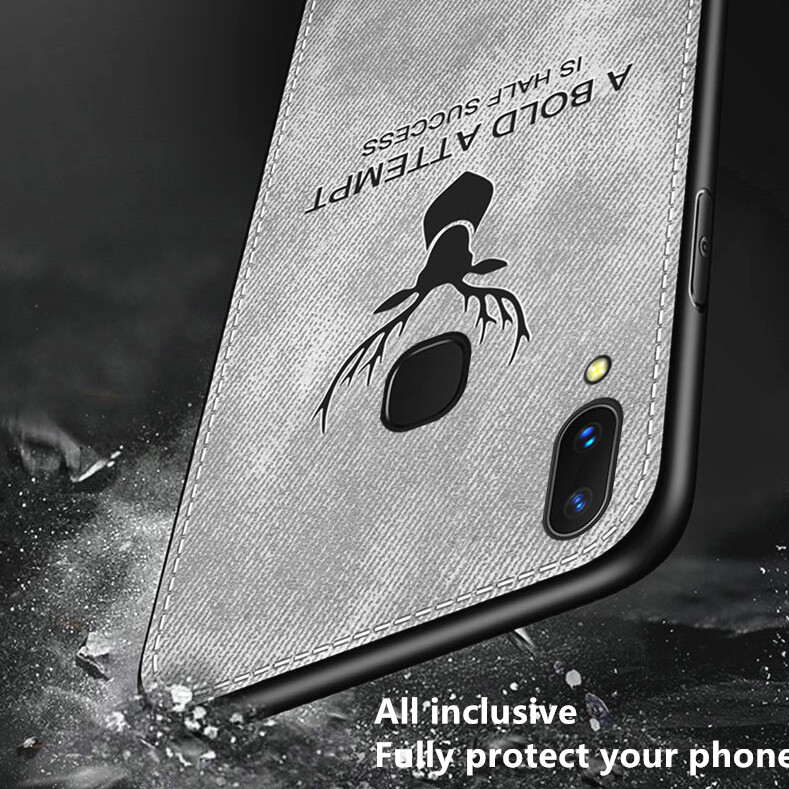 สำหรับ Vivo Y91 Y91i 1816 1817 1820 1811 Retro ผ้าใบสไตล์โทรศัพท์กรณี ...