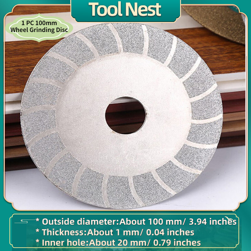 100 Mm Diamond Coating Roda Piringan Penghalus Gerinda Pemotong Alat ...