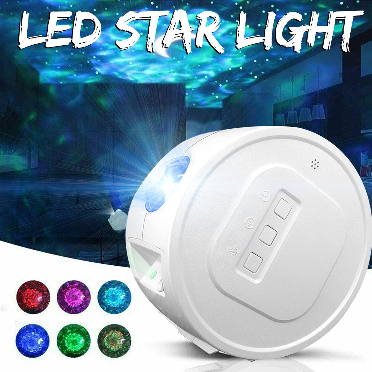 Starry Sky Projection สีสัน3D Vision LED เลเซอร์เนบิวลา Light LED Wave ...