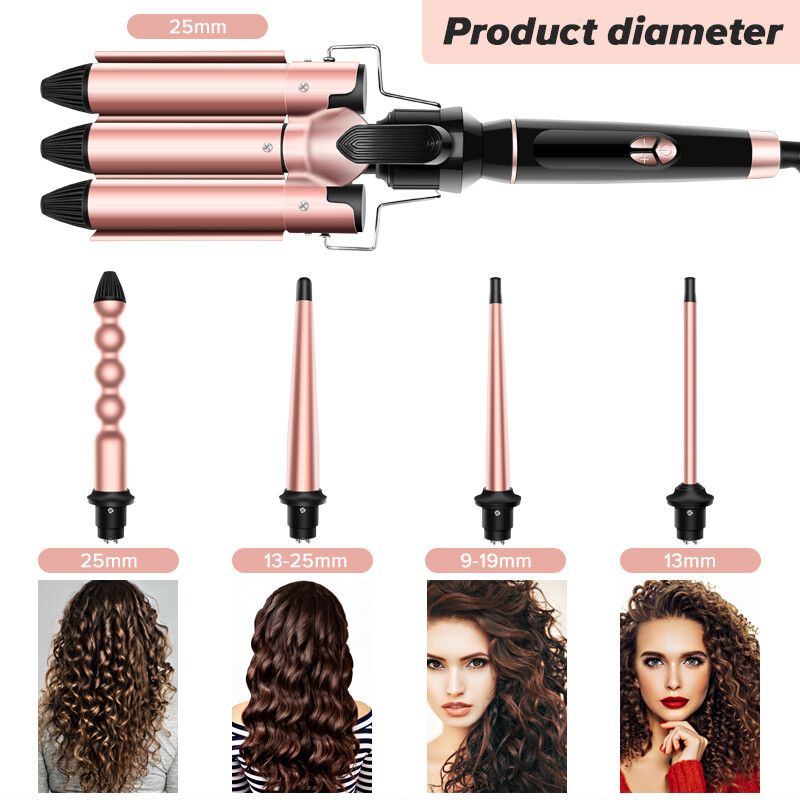 6 In 1 Curling Wands Hair Curling Iron Machine เครื่องม้วนผมเซรามิคหลาย ...