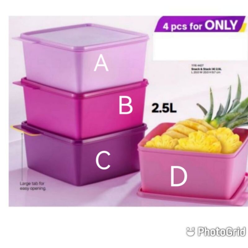 Tupperware Snack n stack 2.5L - Choose Package | Lazada