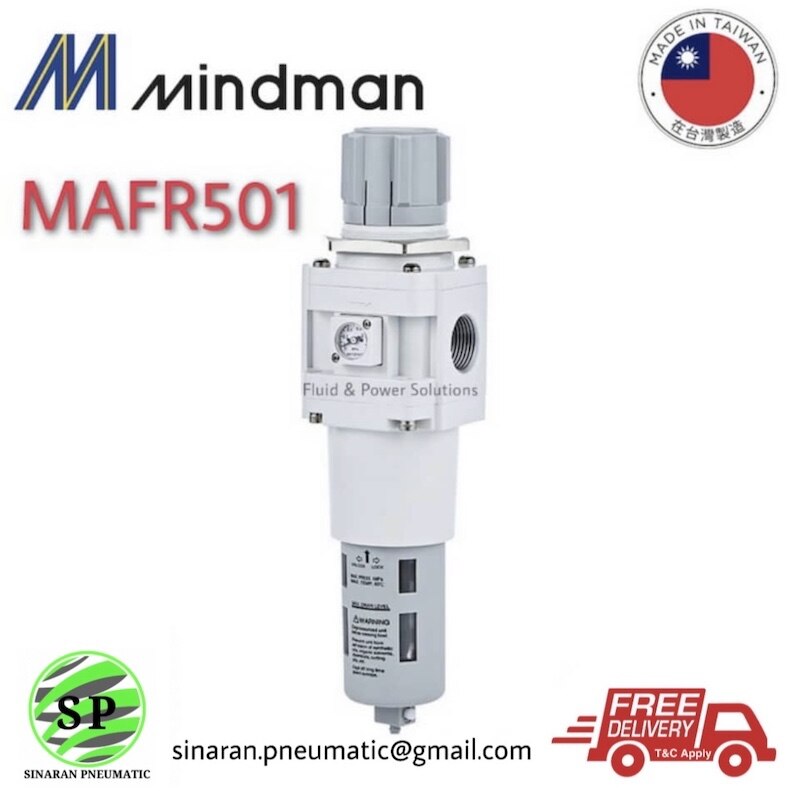Mindman MAFR501 3/4" and 1" FR Air Unit "Made in Taiwan" Air Filter ...