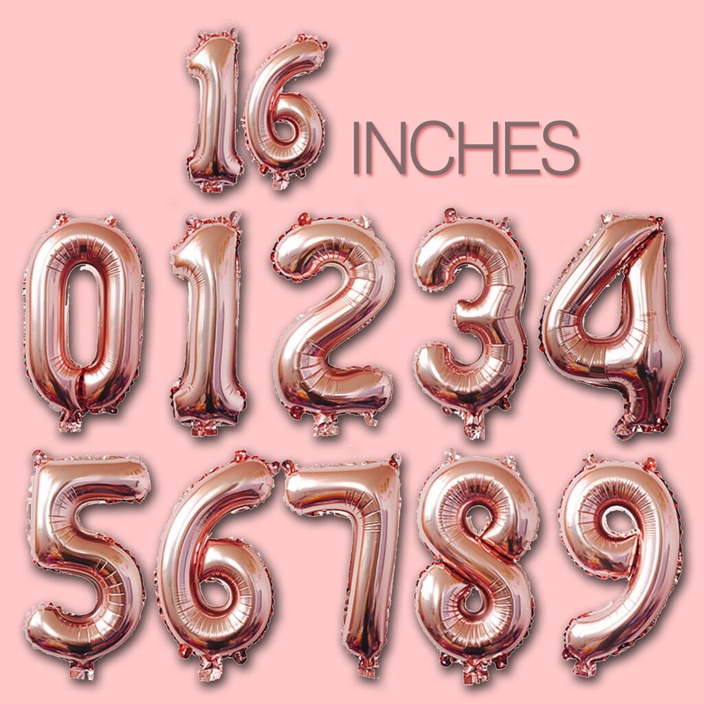 16 inch Number Balloon Party Happy Birthday Balloon Decoration | Lazada