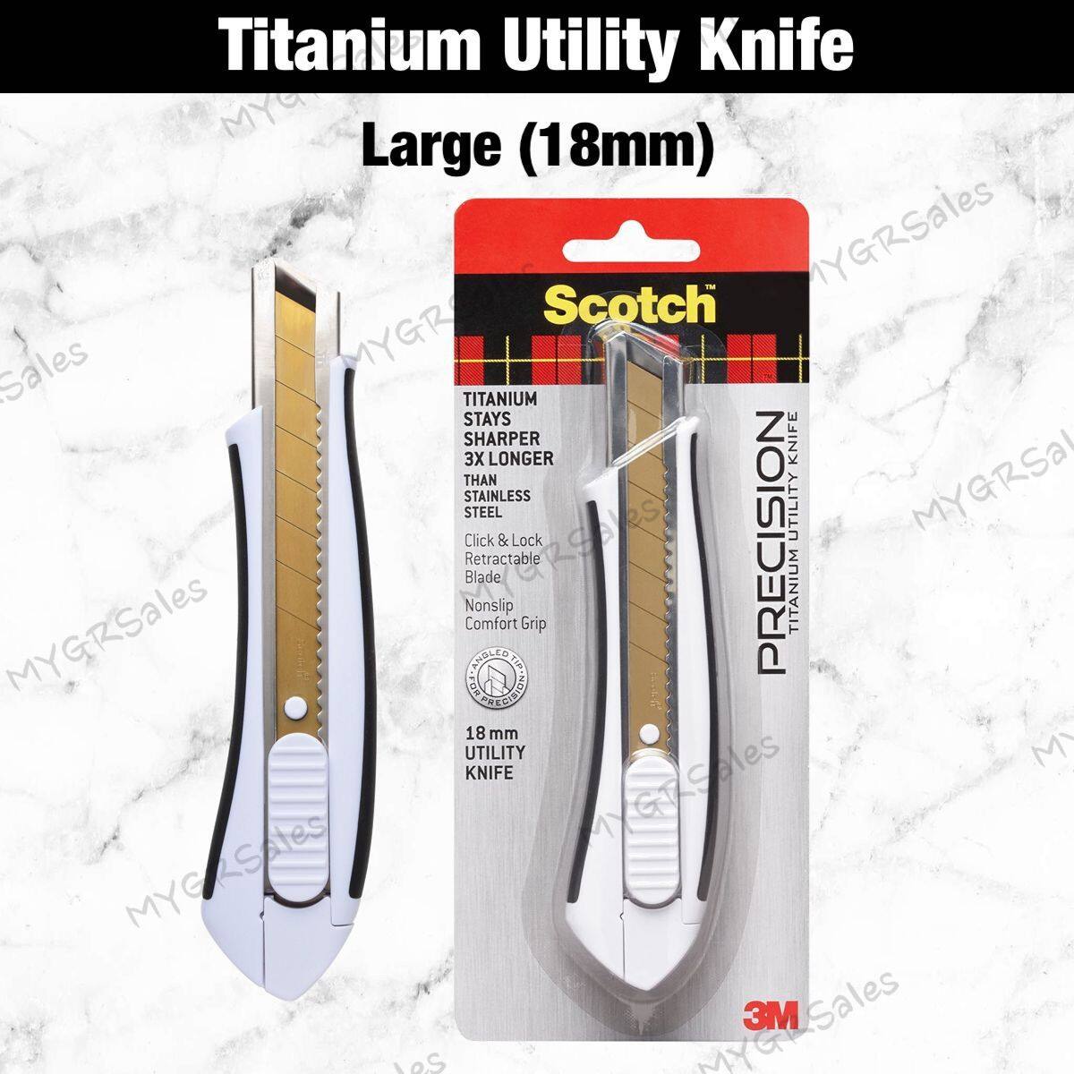 3M Scotch Titanium Utility Knife Cutter ( 9mm or 18mm ) | Lazada