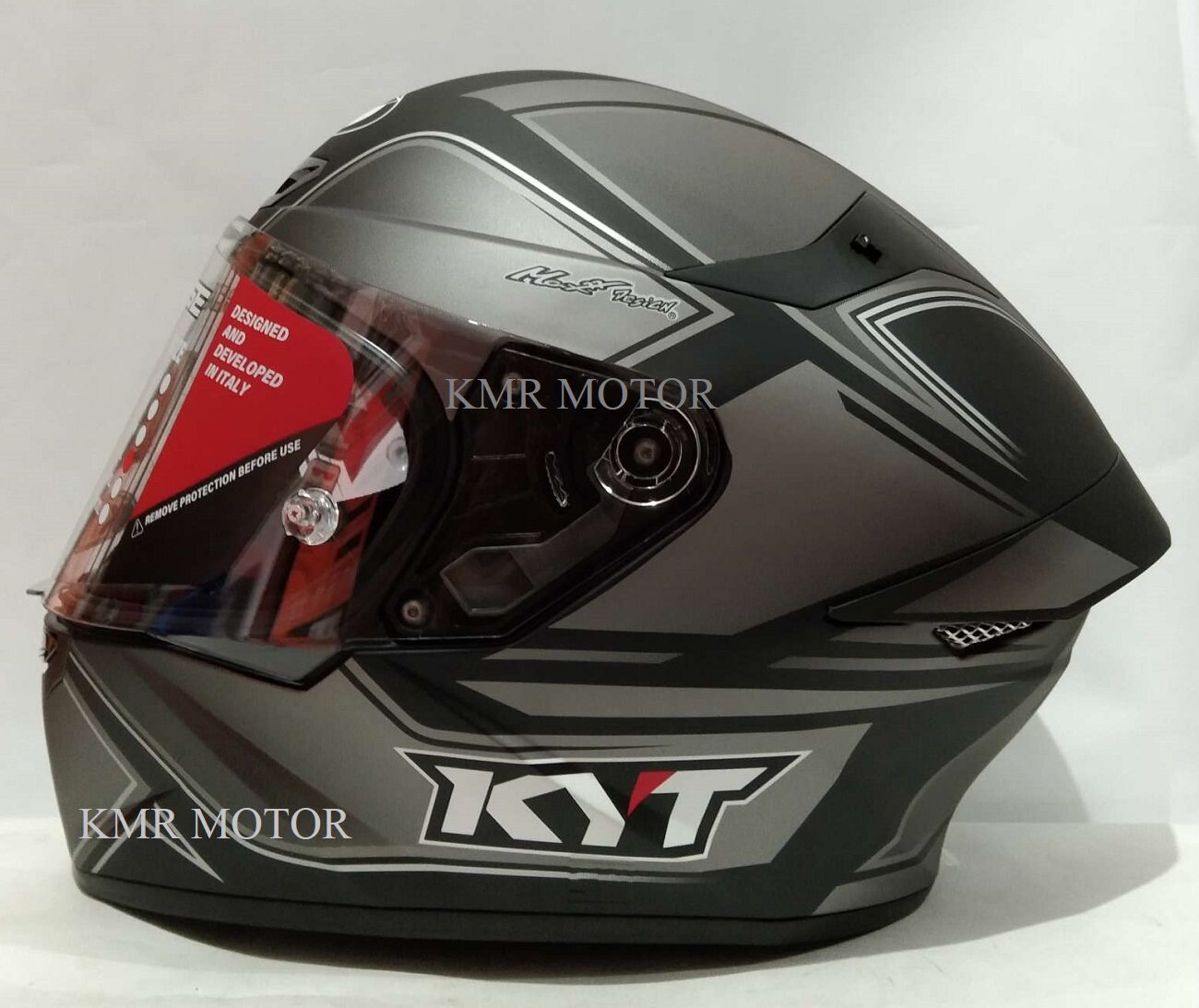 KYT TT COURSE TOURIST MATT COOL GREY FULL FACE HELMET | Lazada