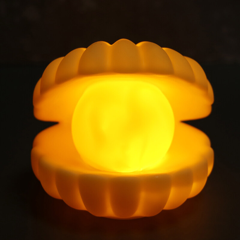 TEHE Shell Pearl Night Light Mermaid Fairy Shell Night Lamp for Bedside ...