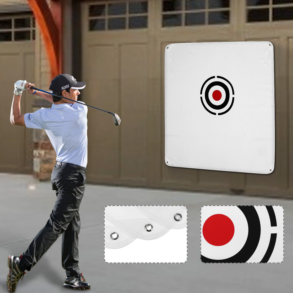 Golf Bullseye Practice Cloth Hitting Target Canvas Golf Training Aid ...