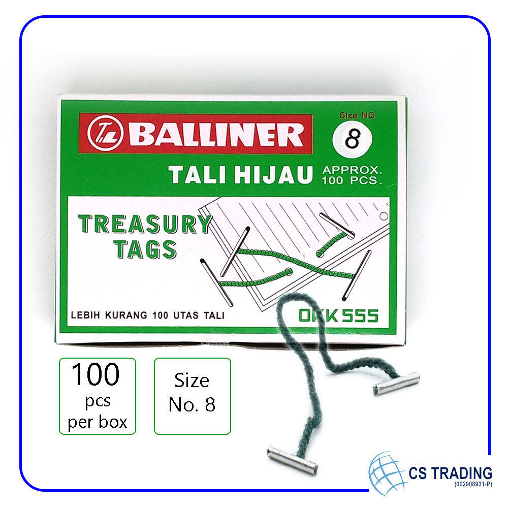 Balliner Treasury Tags Tali Hijau No. 6, 7, 8, 9, 10 Short Length Metal ... Balliner Treasury Tags Tali Hijau No. 6, 7, 8, 9, 10 Short Length Metal ...
