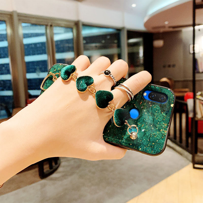 JieFie หรูหราทองฟอยล์ Bling หินอ่อนสำหรับ Huawei Y9 2019 / Y6P / Y7A ...